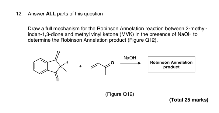 Solved 12. Answer ALL parts of this question Draw a full | Chegg.com
