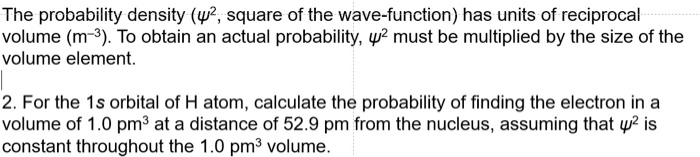 Solved The probability density (y2, square of the | Chegg.com