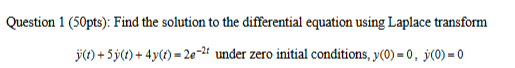 Question 1 (50pts): Find the solution to ﻿the | Chegg.com