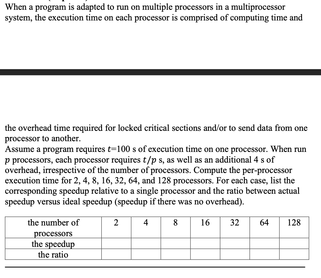 Solved No code needed, pen and paper problem.When a program | Chegg.com