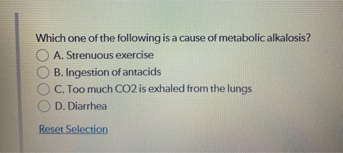 Solved: Which One Of The Following Is A Cause Of Metabolic... | Chegg.com