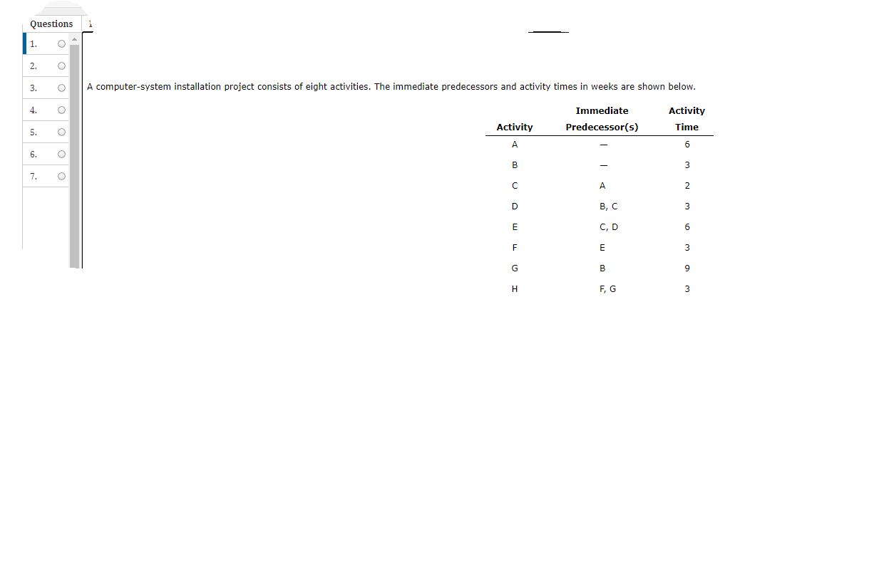 Solved Questions 2. 3. O A computer-system installation | Chegg.com