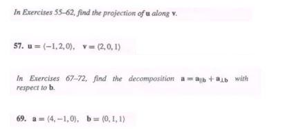 Solved In Exercises 55-62, find the projection of u along v. | Chegg.com