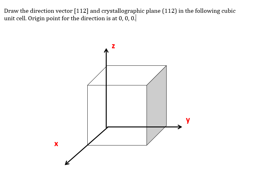 Solved Draw the direction vector [112] and crystallographic | Chegg.com