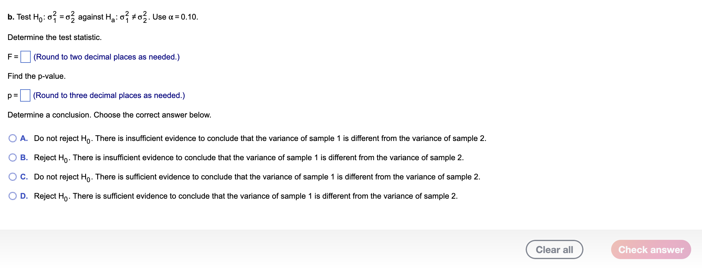 Solved Independent random samples were selected from each of | Chegg.com