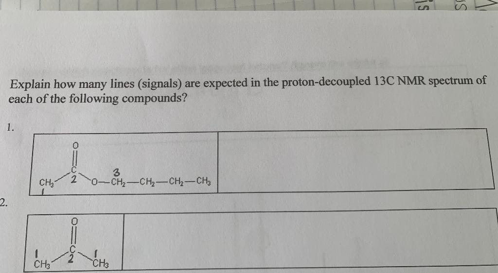 Solved SU Explain how many lines (signals) are expected in | Chegg.com