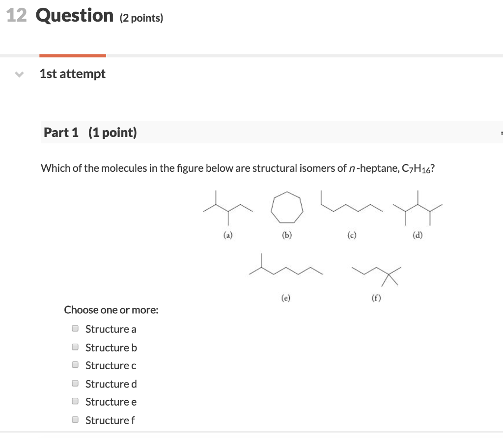 Solved 12 Question (2points) 1st attempt Part 1 (1 point) | Chegg.com