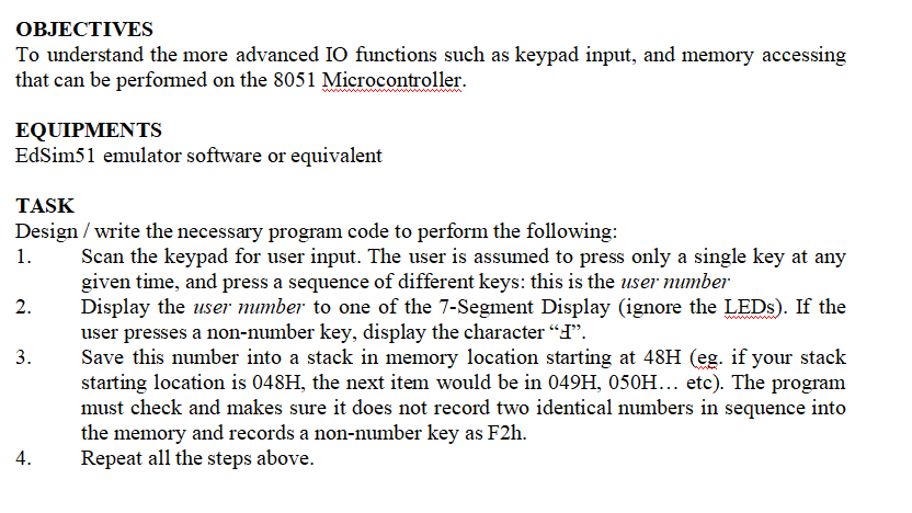 Solved Objectives To Understand The More Advanced Io 