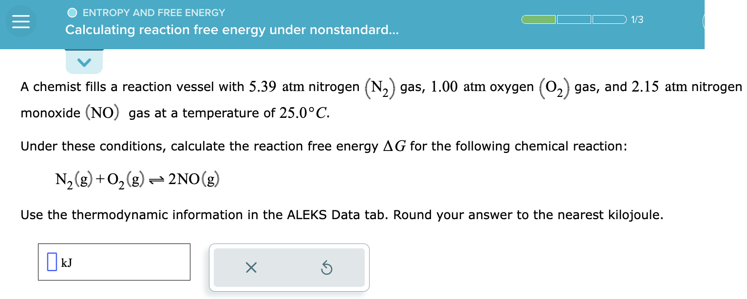 Solved ENTROPY AND FREE ENERGY Calculating reaction free | Chegg.com