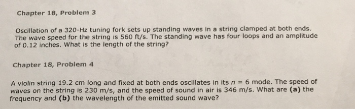 Solved Chapter 18, Problem 3 Oscillation of a 320-Hz tuning | Chegg.com