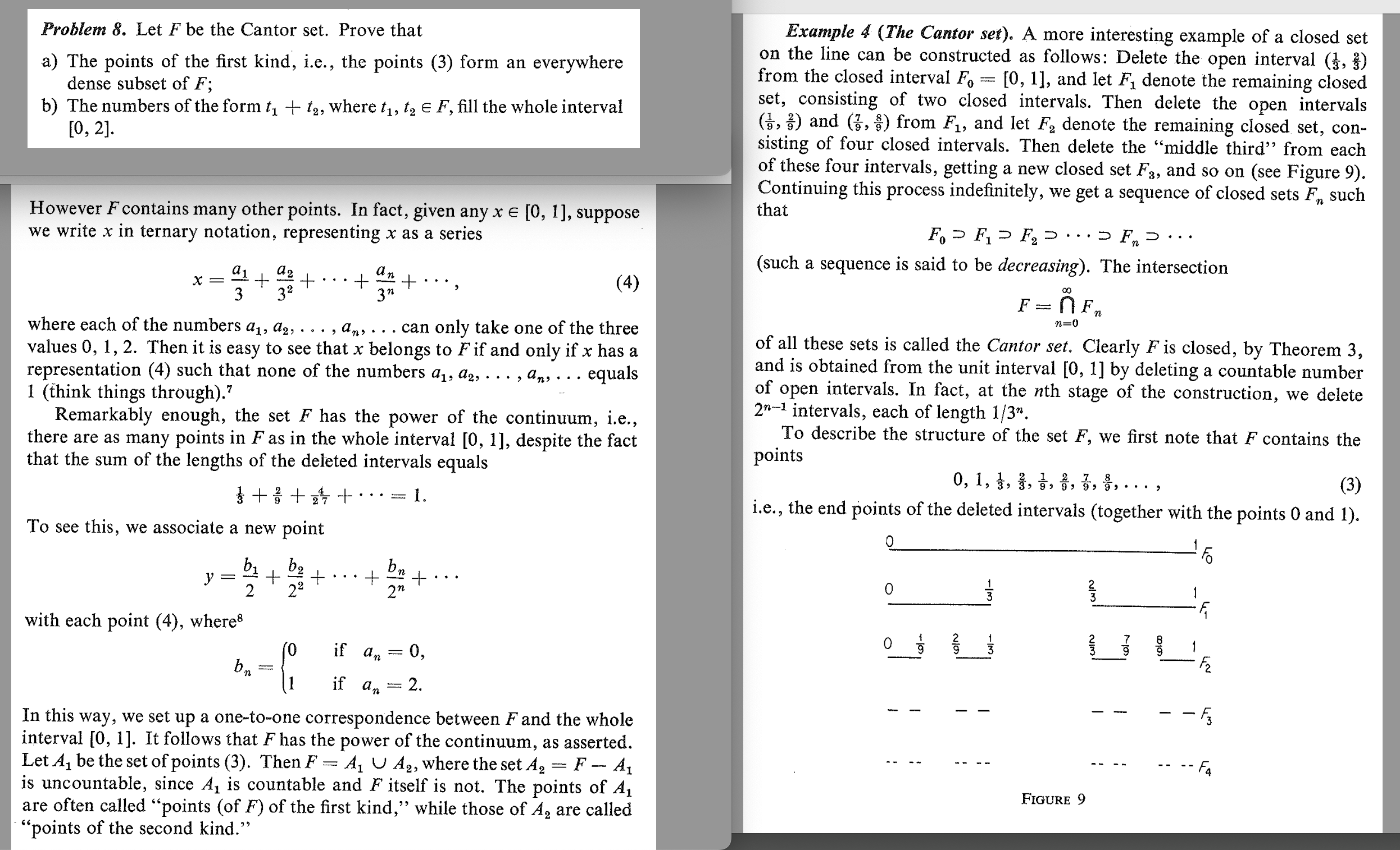 Solved Prove this problem please, cantor set example is | Chegg.com