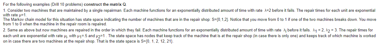 For the following examples (Drill 10 problems) | Chegg.com