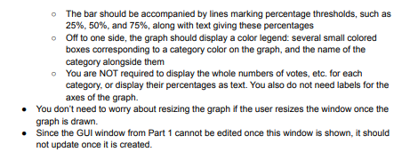 Solved 1. GUI, Event Handling, and Interfaces: Poll Tracking | Chegg.com
