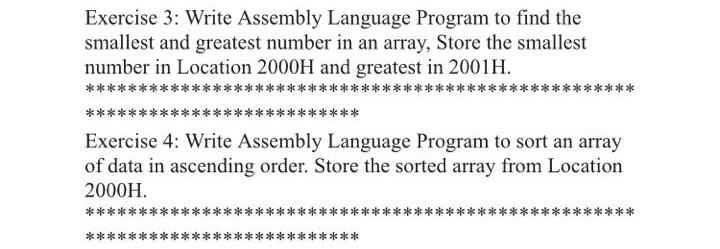 in assembly program 8085 simulator answers like this | Chegg.com