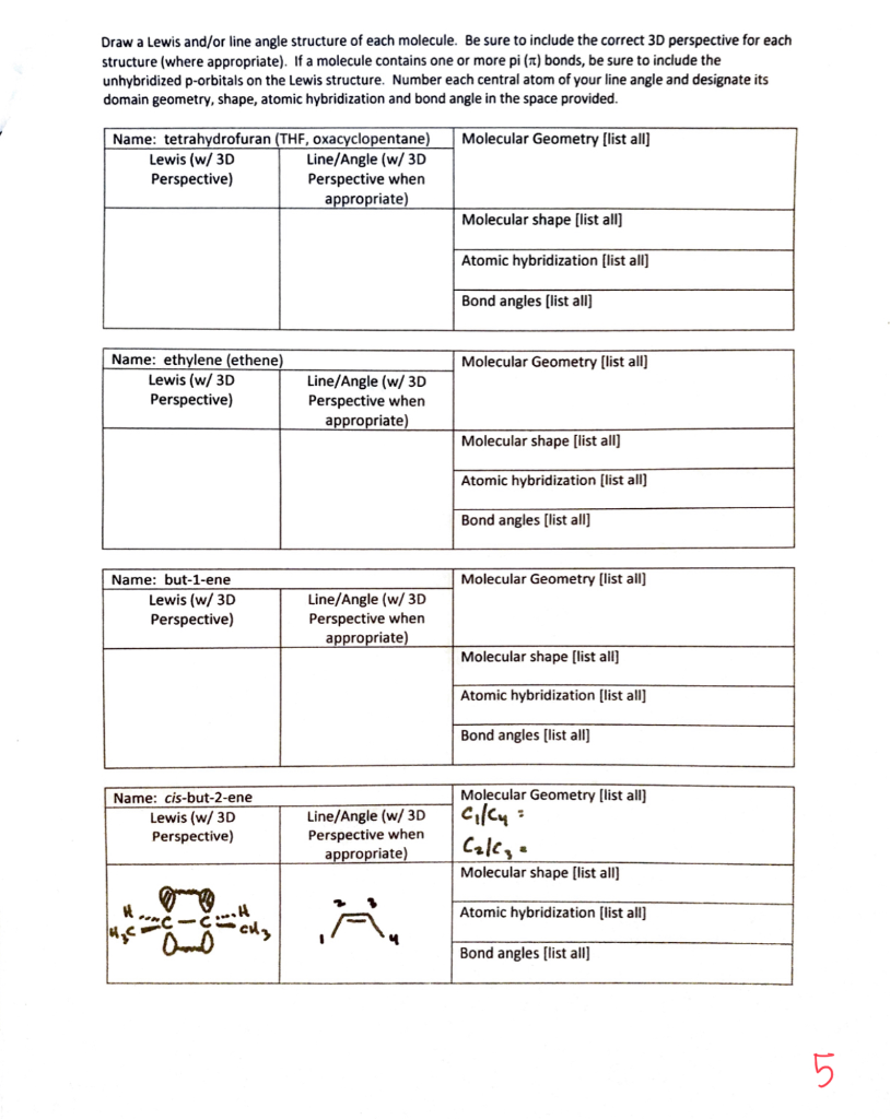 Draw a Lewis and/or line angle structure of each | Chegg.com
