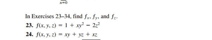 Solved In Exercises 23-34, find fx,fy, and fz. 23. | Chegg.com Solved In Exercises 23-34, find fx,fy, and fz. 23. | Chegg.com