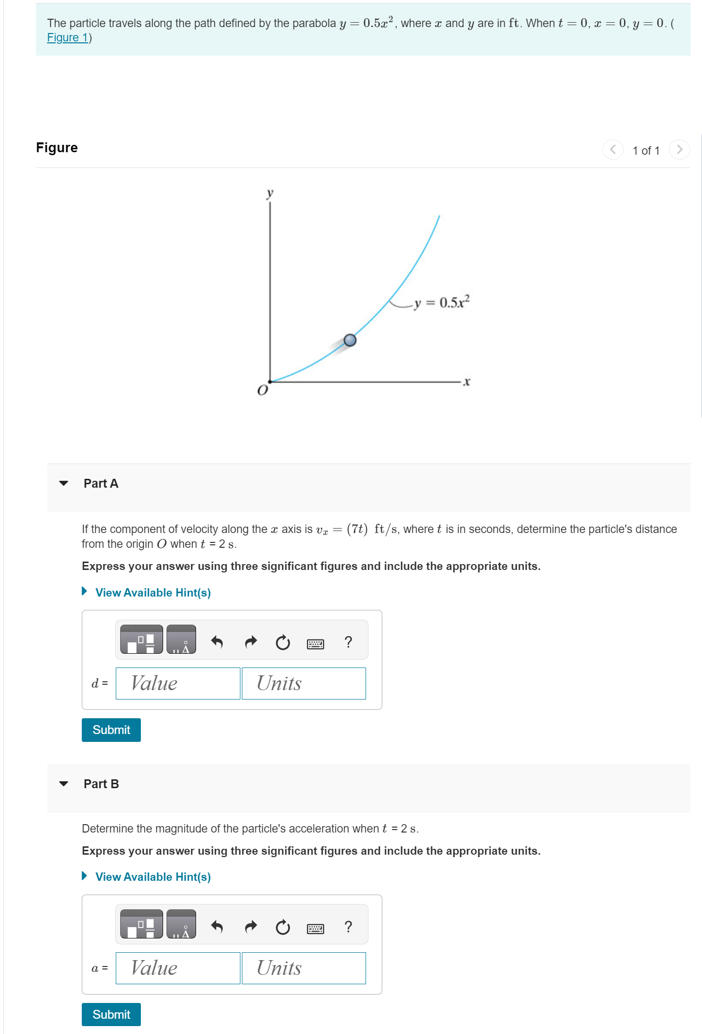 Solved The particle travels along the path defined by the | Chegg.com