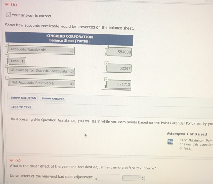 Solved Problem 7-3 (Part Level Submission) Kingbird | Chegg.com