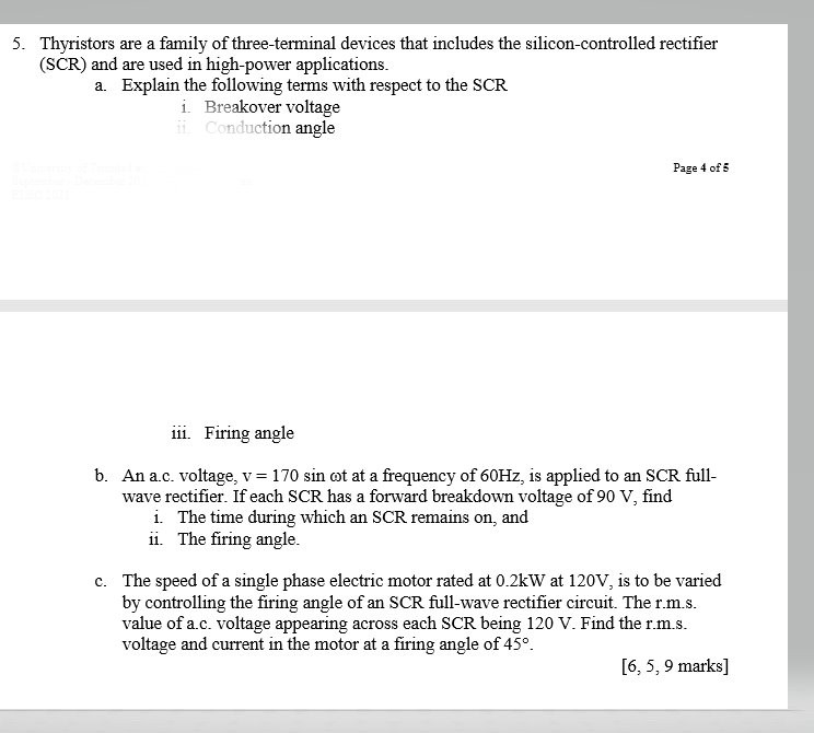 Solved Thyristors are a family of three-terminal devices | Chegg.com