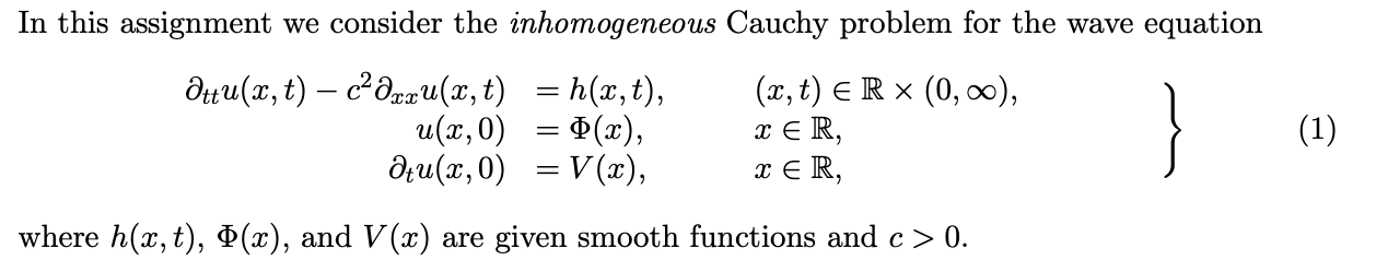 Solved In this assignment we consider the inhomogeneous | Chegg.com