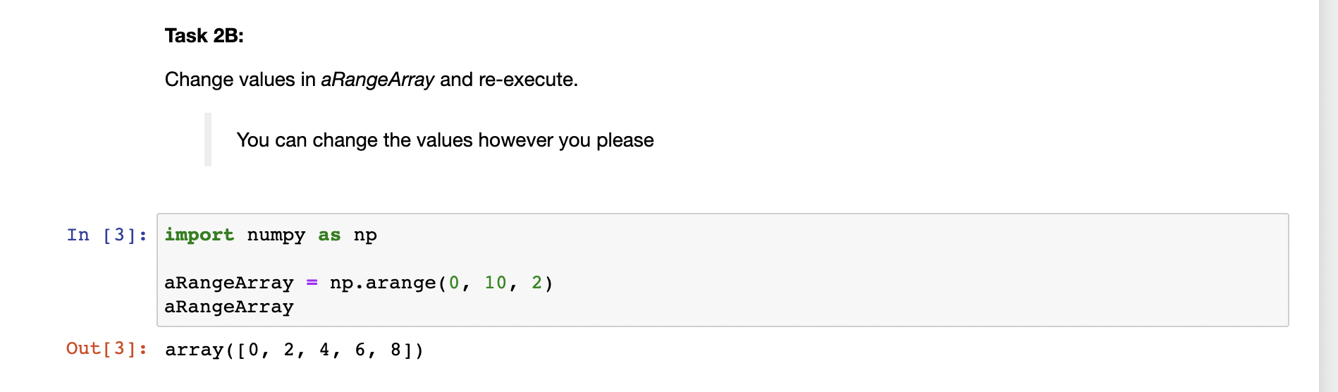 Solved Task 1A: Run the following code In [4]: import numpy | Chegg.com