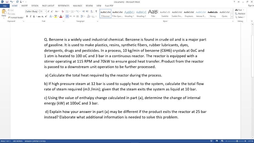 Document2 - Microsoft Word Foxit PDF VIEW Sign in WHS | Chegg.com