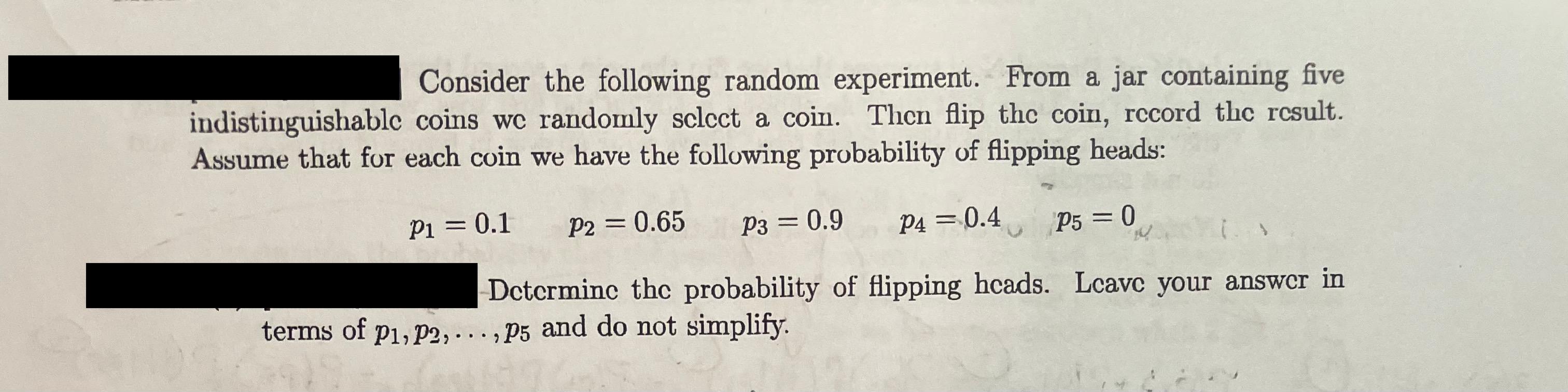 Solved Consider the following random experiment. From a jar | Chegg.com