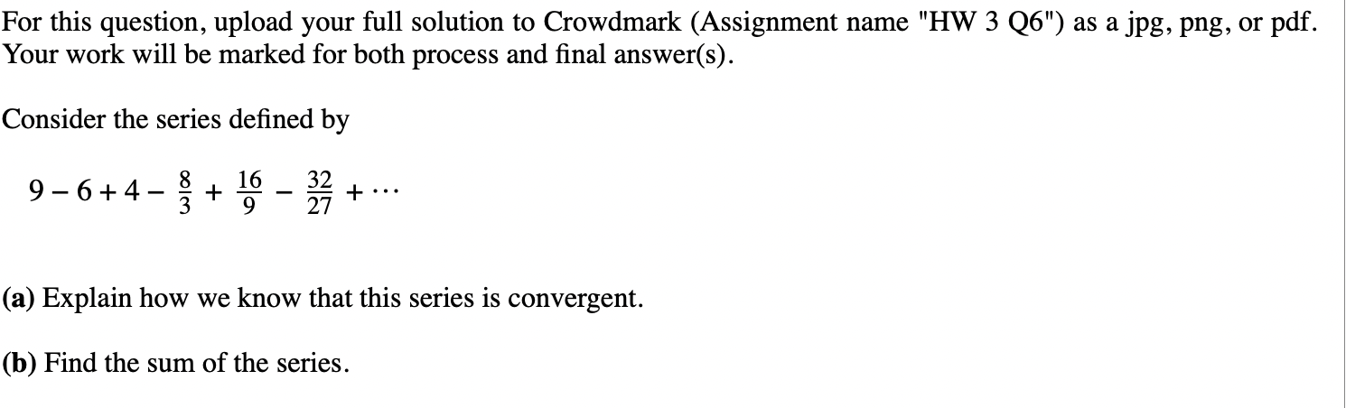 Solved For this question, upload your full solution to | Chegg.com