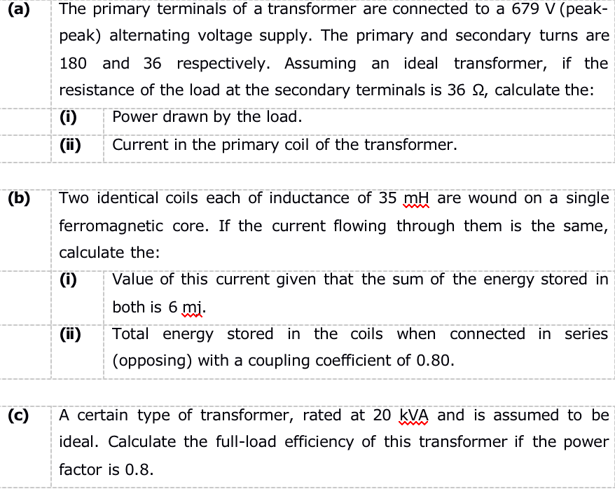 Solved (a) The primary terminals of a transformer are | Chegg.com