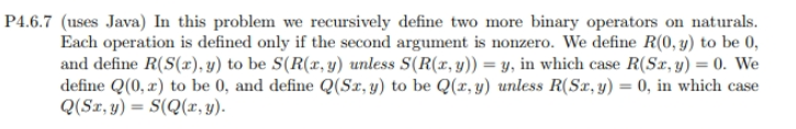 P4.6.7 (uses Java) In this problem we recursively | Chegg.com