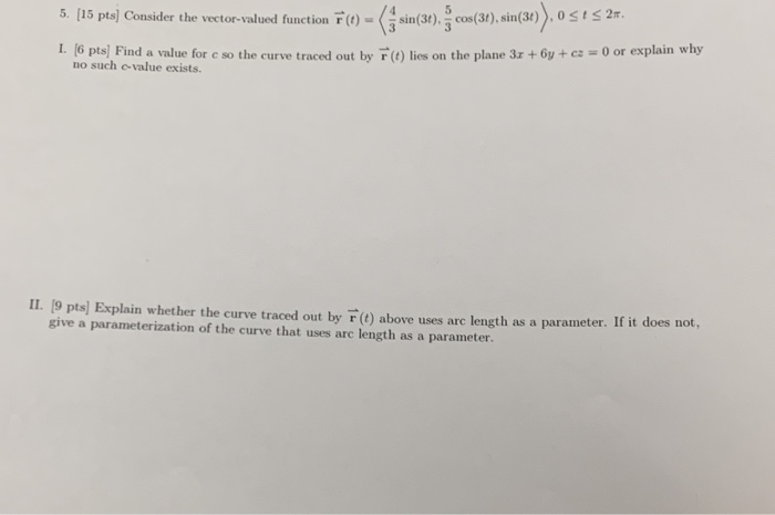 Solved 5 pts) Consider the vector-valued function F() | Chegg.com