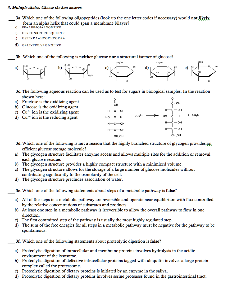 Solved 3. Multiple choice. Choose the best answer. 3a. Which | Chegg.com