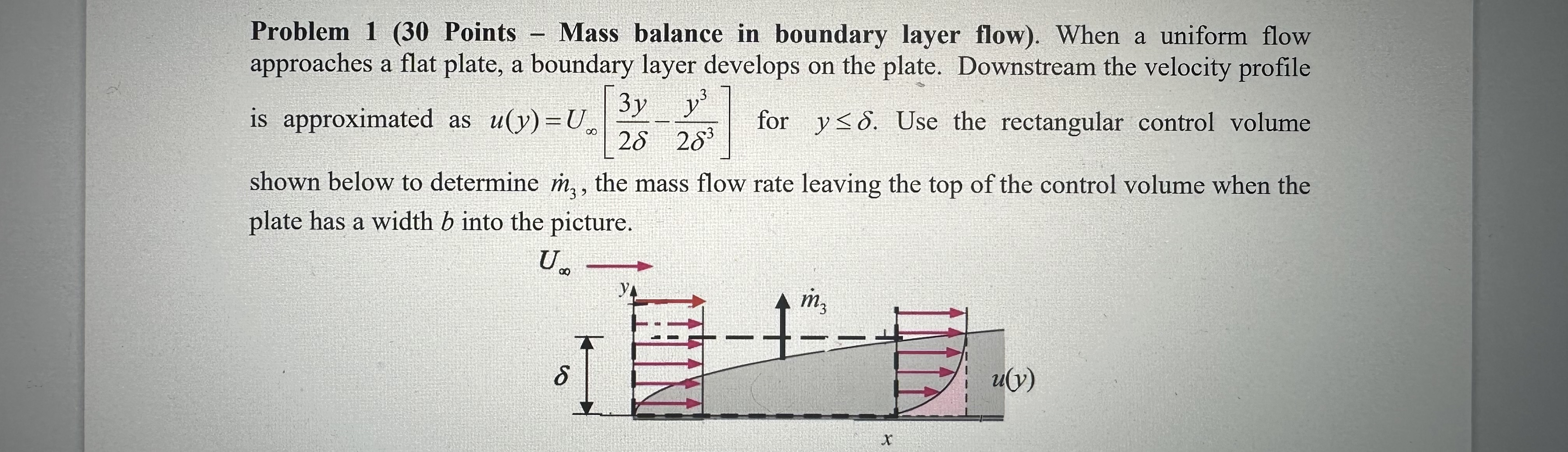 Solved Problem 1 (30 Points - Mass balance in boundary layer | Chegg.com
