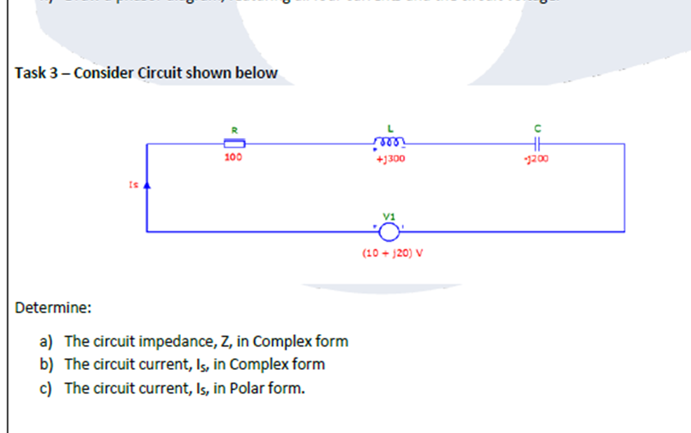 Solved Task 3 - Consider Circuit shown below Determine: a) | Chegg.com