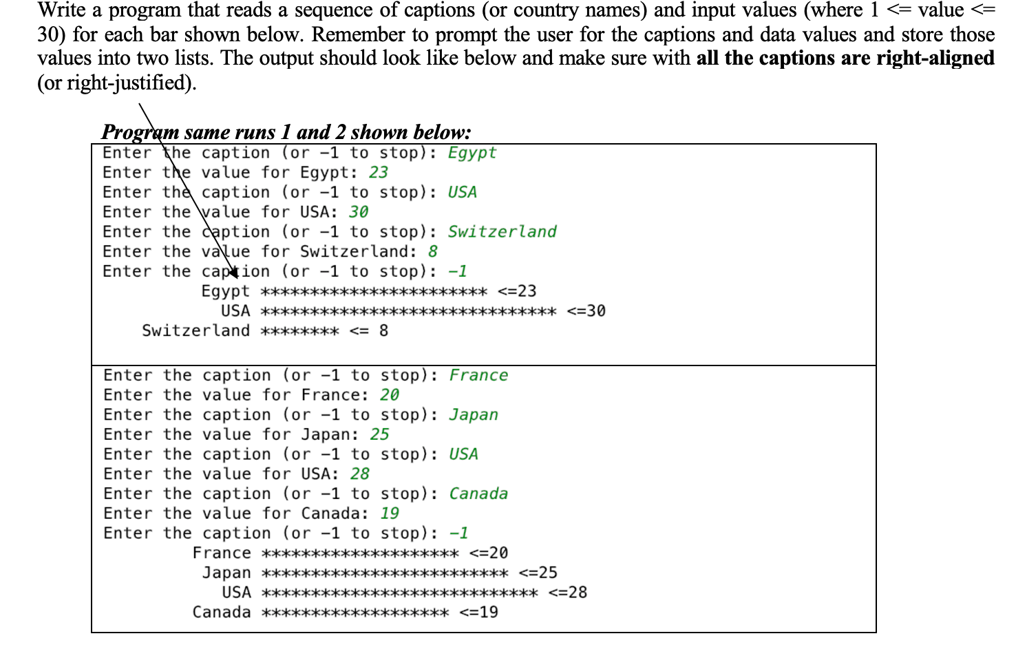 Solved Write a program that reads a sequence of captions (or | Chegg.com