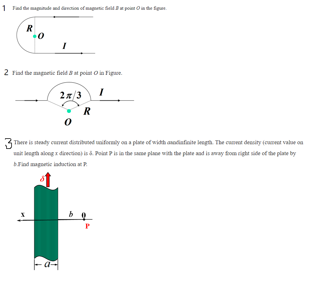 Solved 1 Find the magnitude and direction of magnetic field | Chegg.com