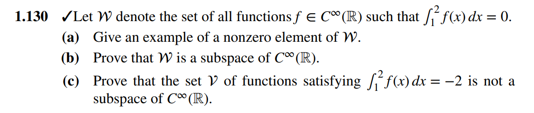 Solved 1.130 Let W denote the set of all functions f∈C∞(R) | Chegg.com
