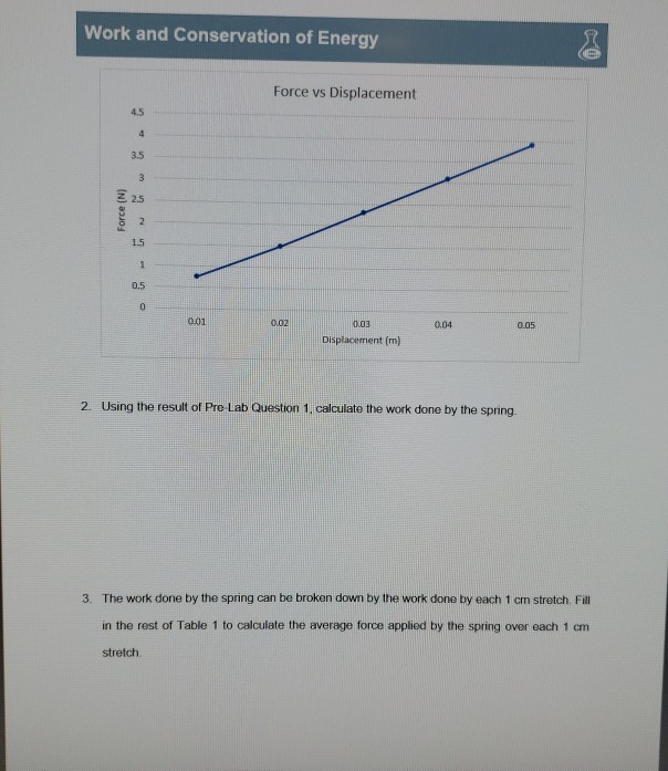 Solved Work and Conservation of Energy EXPERIMENT 1: WORK | Chegg.com