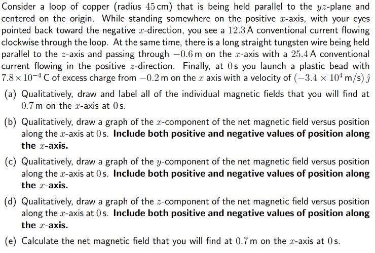 Solved Consider a loop of copper (radius 45cm ) ﻿that is | Chegg.com