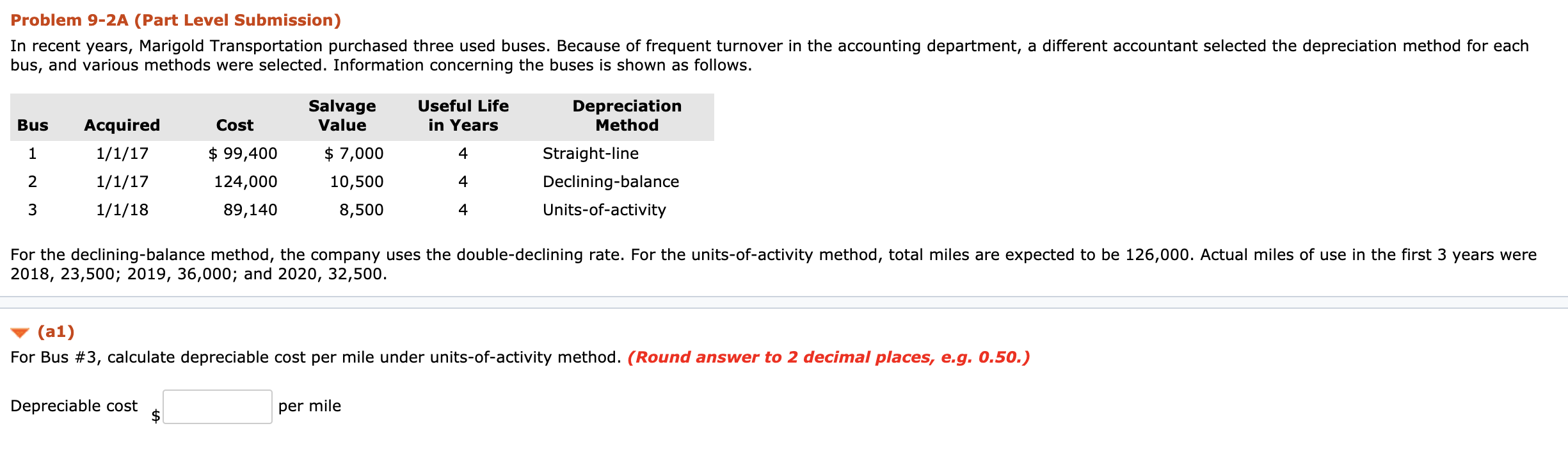Solved Problem 9-2A (Part Level Submission) In recent years, | Chegg.com