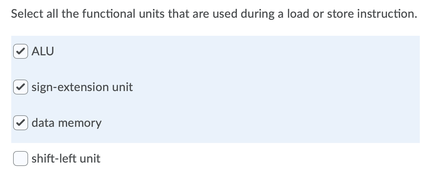 I know the lw/sw uses all units. Is SLL used by the | Chegg.com