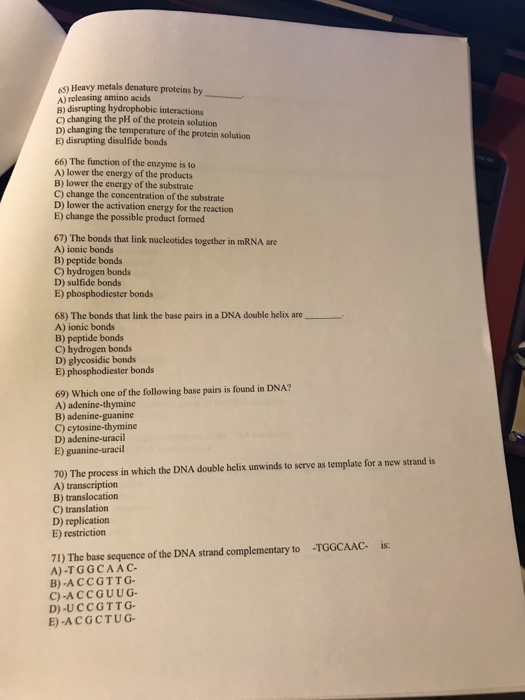 Solved 60) What type of interaction would you expect between | Chegg.com