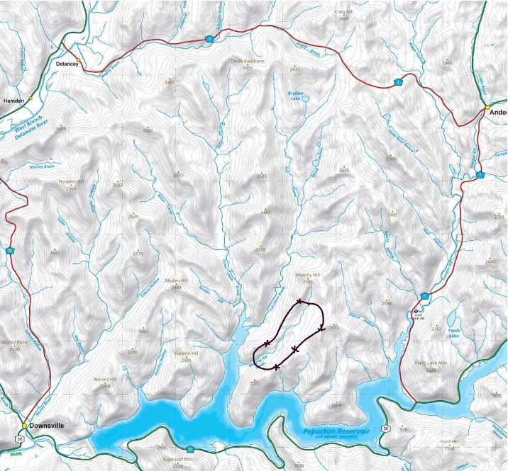 Solved Part B Estimate the area of your watershed. The map's | Chegg.com