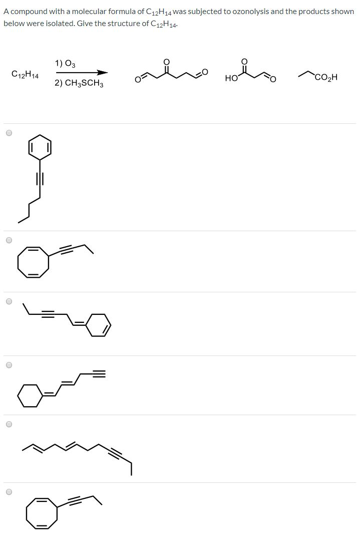 Solved A compound with a molecular formula of C12H14 was | Chegg.com