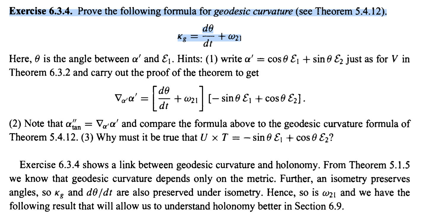 Kg = +021 Exercise 6.3.4. Prove the following formula | Chegg.com