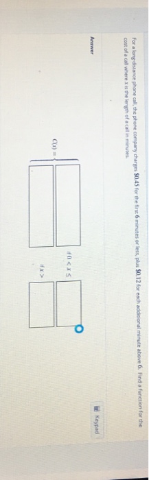 Solved For a long distance phone call, the phone company | Chegg.com