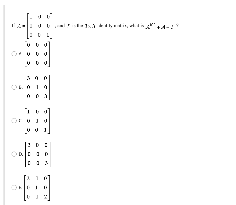 Solved 1 0 -1 0 2 0 0 1 If A is a 4x4 matrix, with A- = and | Chegg.com