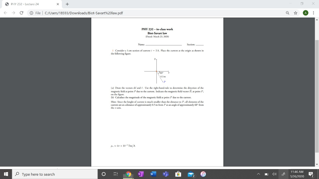 Solved PHY 232 - Lecture 24 C File x + | Chegg.com