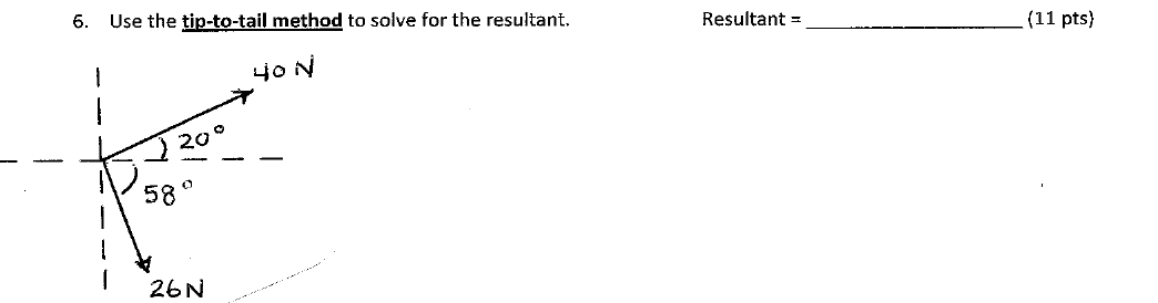 Solved 6. Use the tip-to-tail method to solve for the | Chegg.com