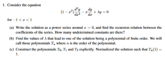 Solved 1. Consider the cquation for-1 | Chegg.com Solved 1. Consider the cquation for-1 | Chegg.com